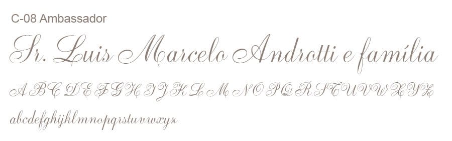 Letra e Fontes para convites de casamento - Letras Clássicas C-08 - Art ...