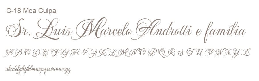 Letra e Fontes para convites de casamento - Letras Clássicas C-18 - Art ...