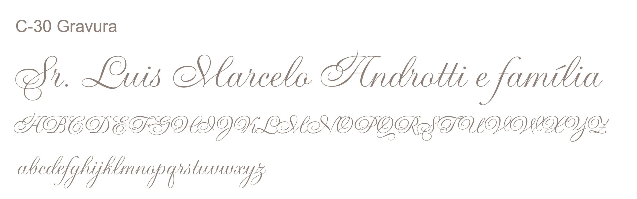 Letra e Fontes para convites de casamento - Letras Clássicas C-30 - Art ...