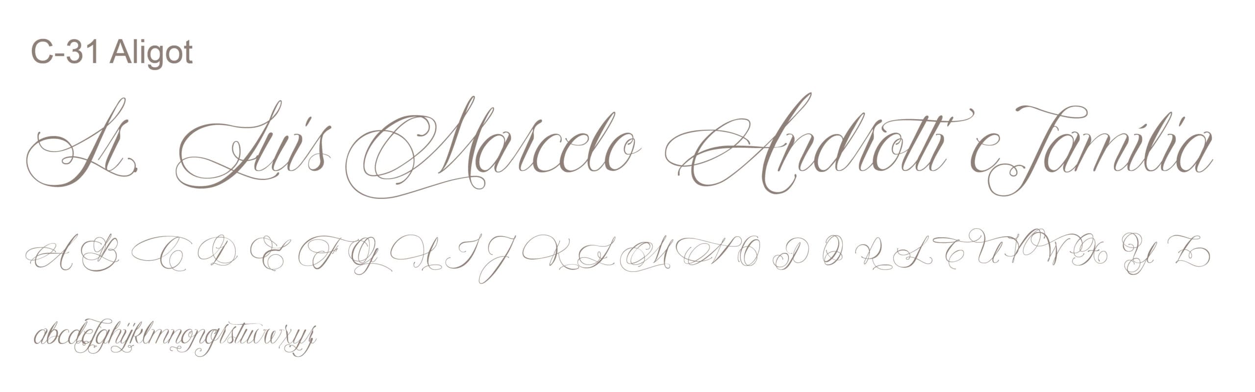 Letra e Fontes para convites de casamento - Letras Clássicas C-31 - Art ...