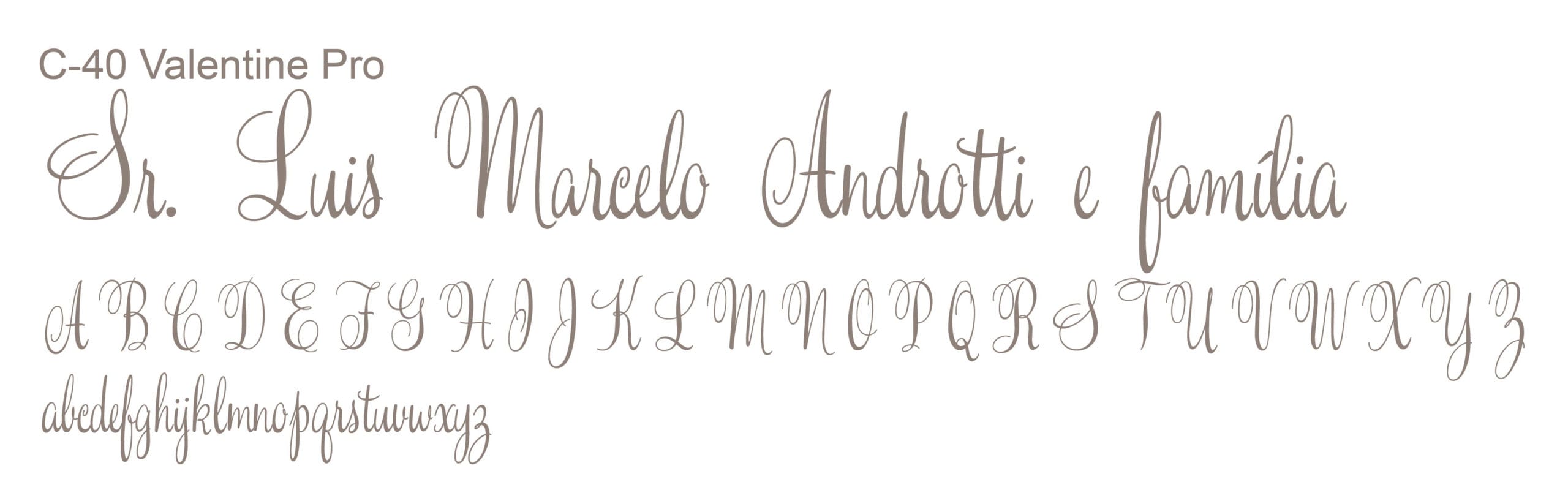 Letra e Fontes para convites de casamento - Letras Clássicas C-40 - Art ...